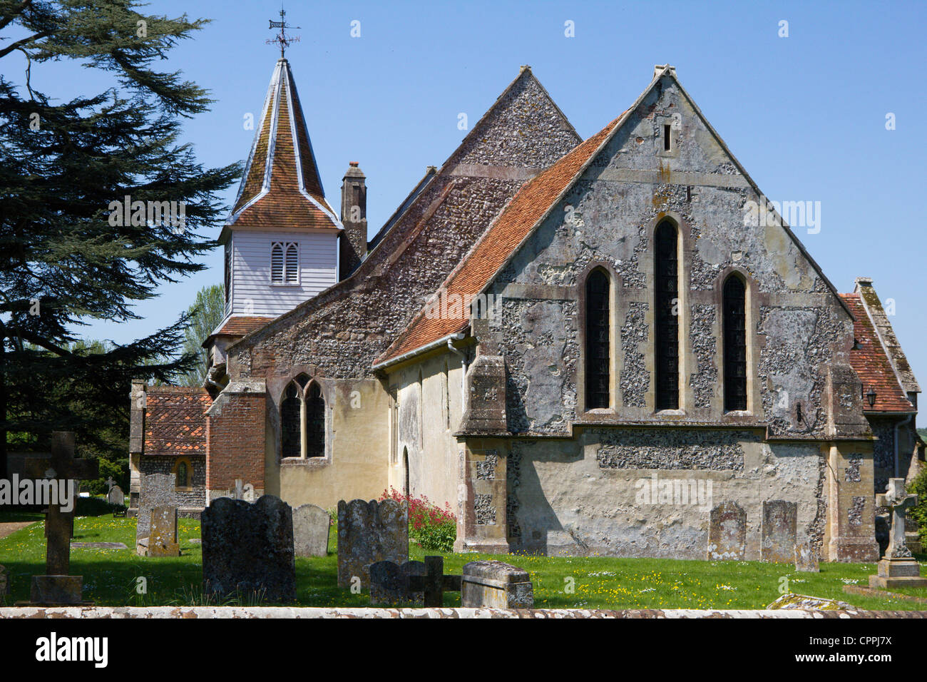 chilbolton village hampshire england uk Stock Photo - Alamy