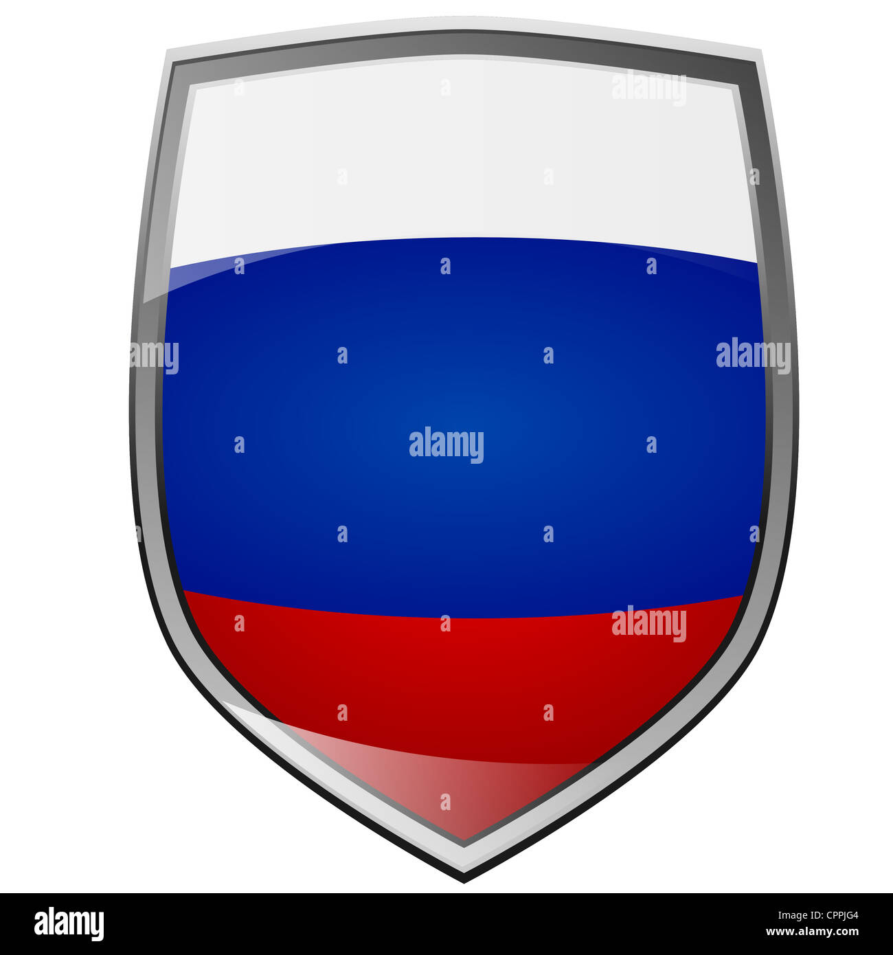 Shield with the flag of Russia Stock Photo - Alamy
