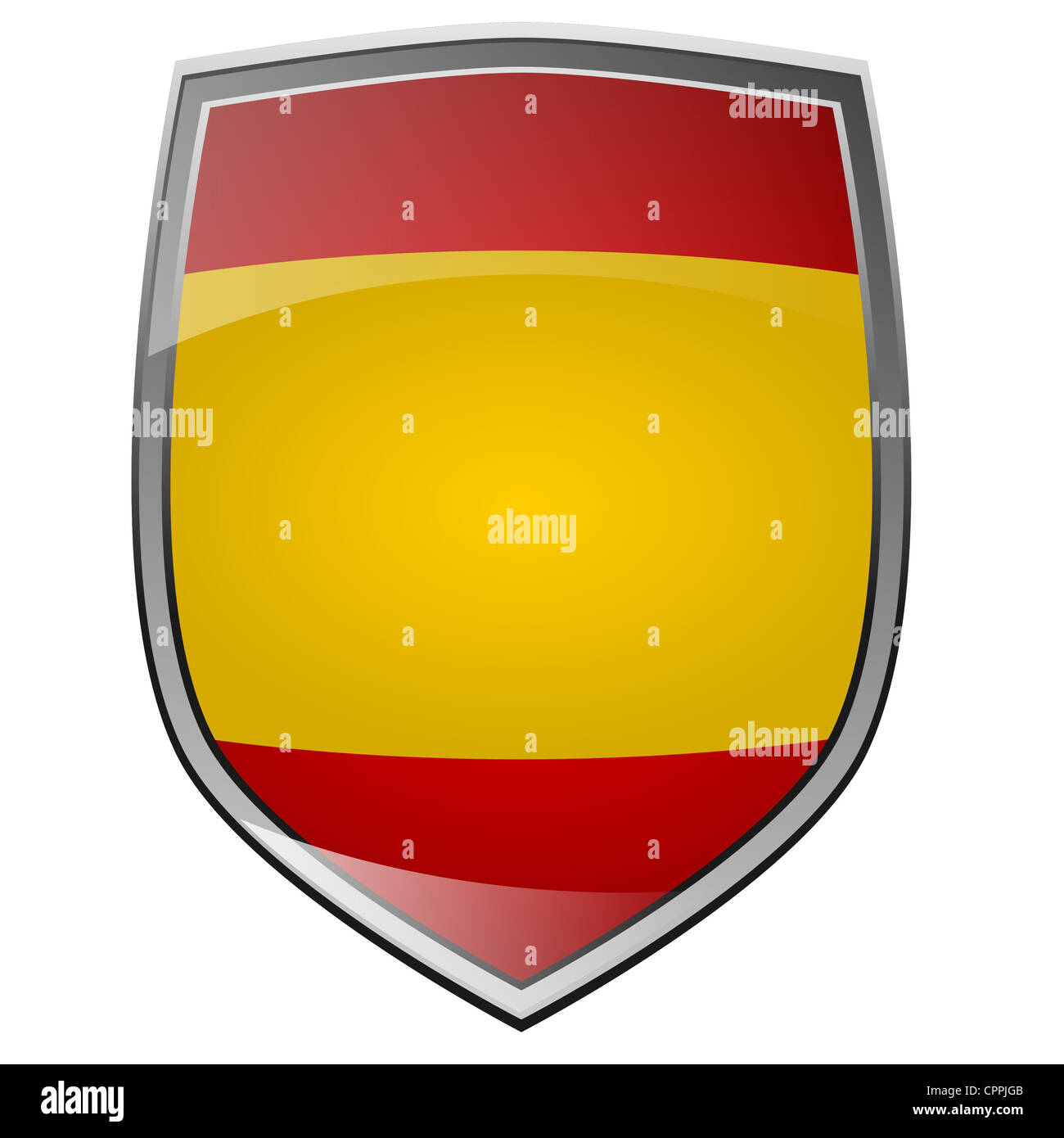 Shield with the flag of Spain Stock Photo - Alamy