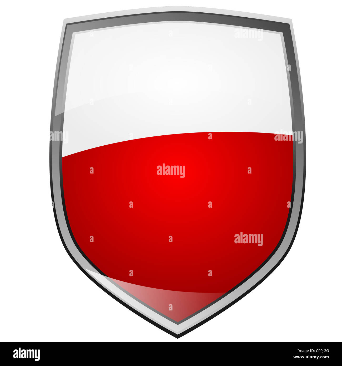 Shield with the flag of Poland Stock Photo - Alamy