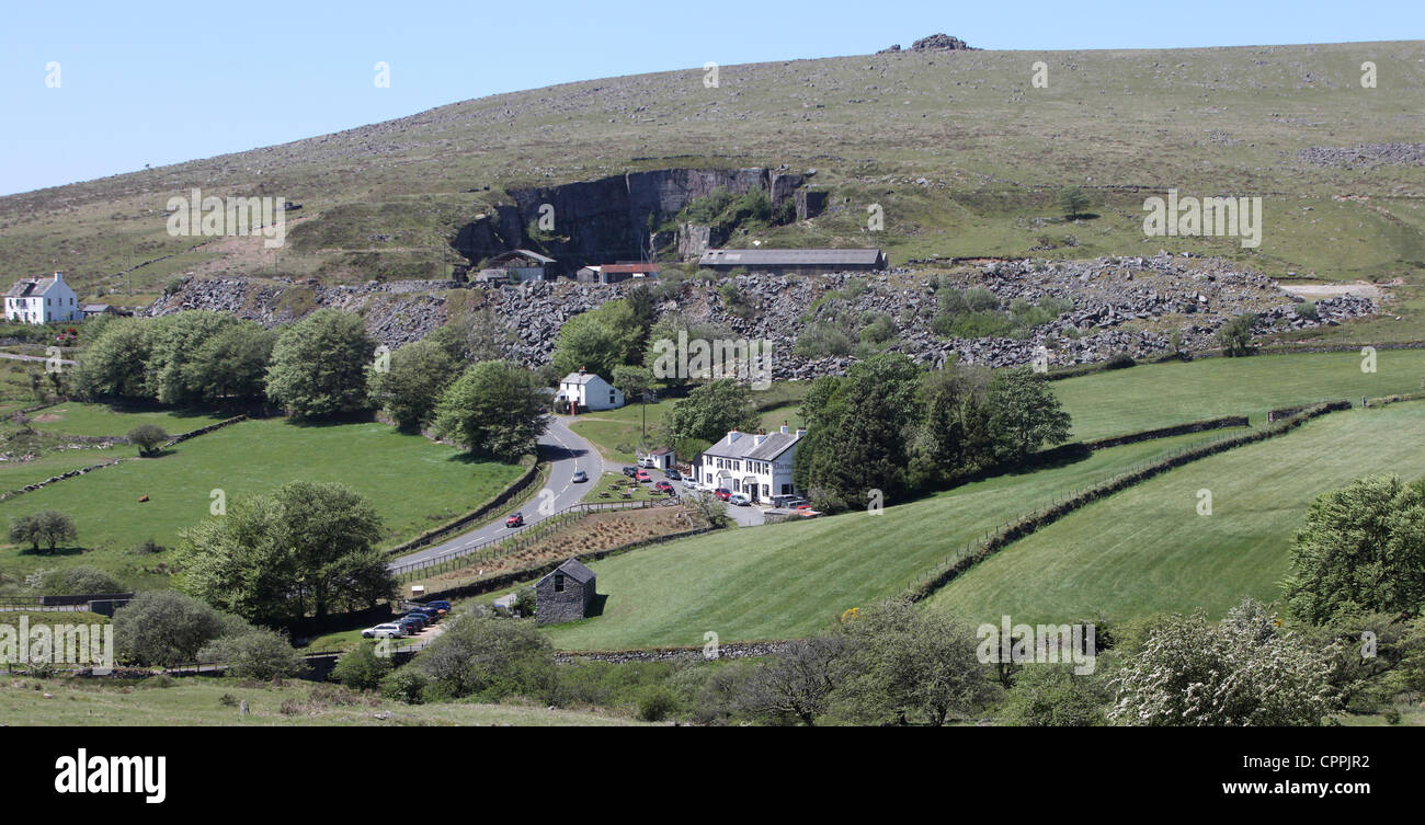 The Dartmoor Inn and the disused Merrivale granite quarry. Picture by ...