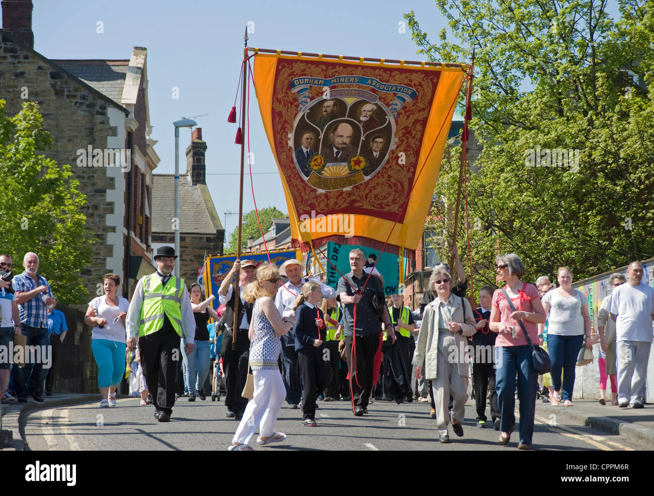 Durham miners banner hi-res stock photography and images - Alamy