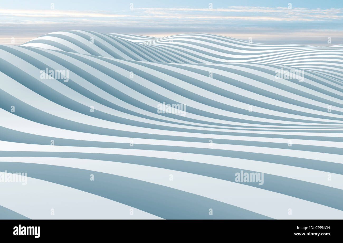 Abstract 3d wave stripes background Stock Photo - Alamy
