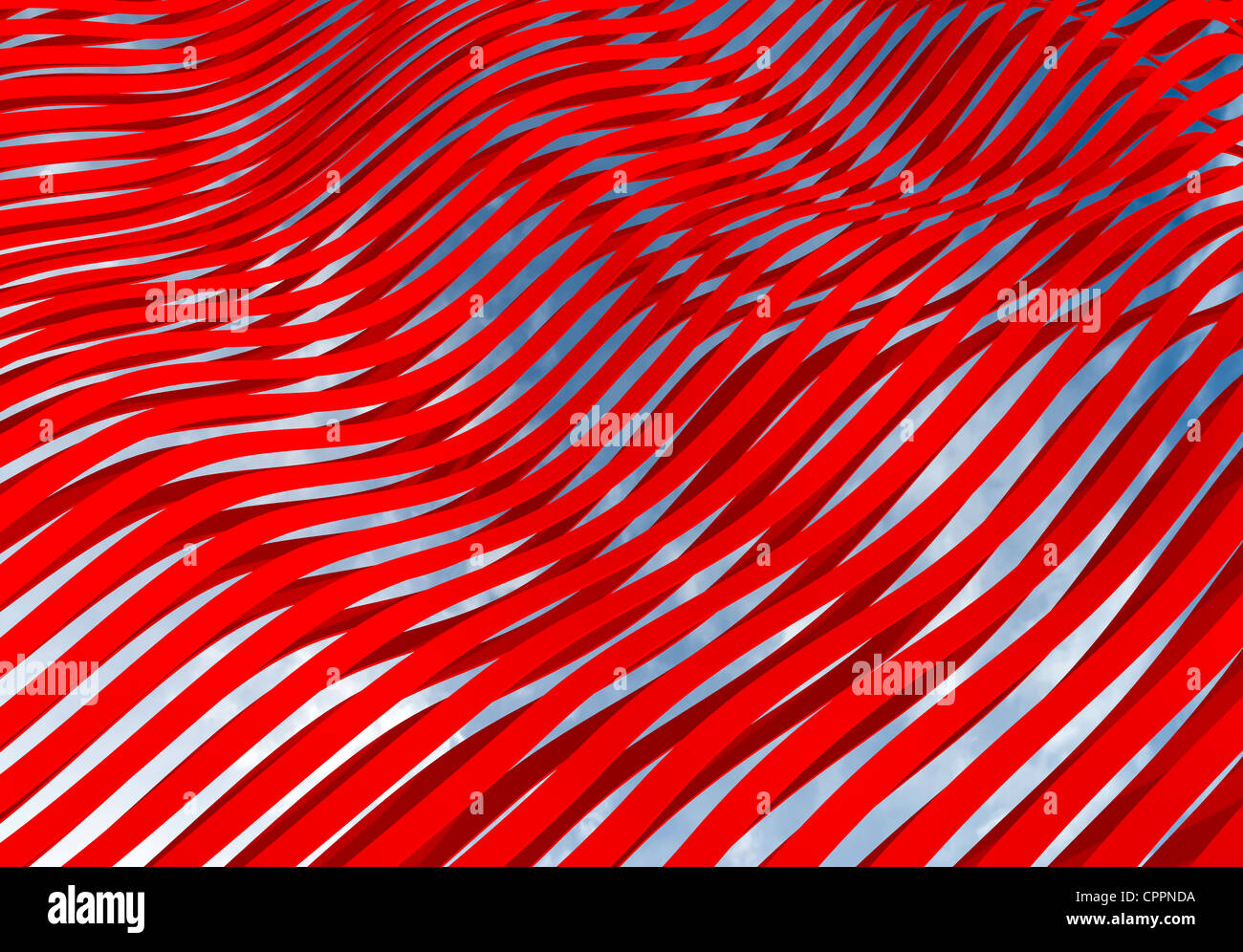Abstract 3d red wave stripes background Stock Photo - Alamy