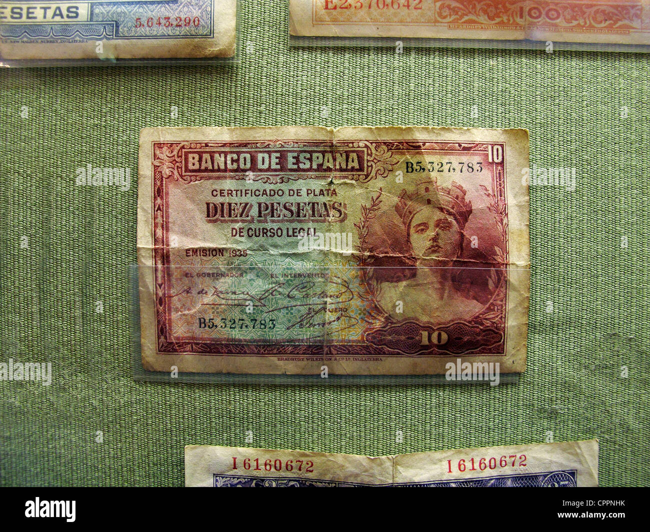 Spain Spanish Peseta bank note Stock Photo - Alamy