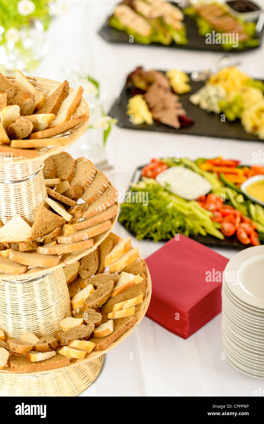 Bread selection catering buffet served hi-res stock photography and ...