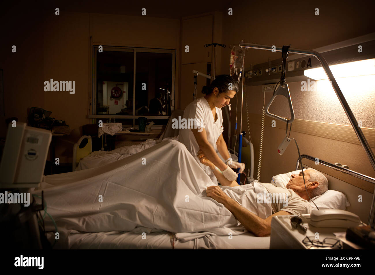 Blood transfusion patient hi-res stock photography and images - Alamy