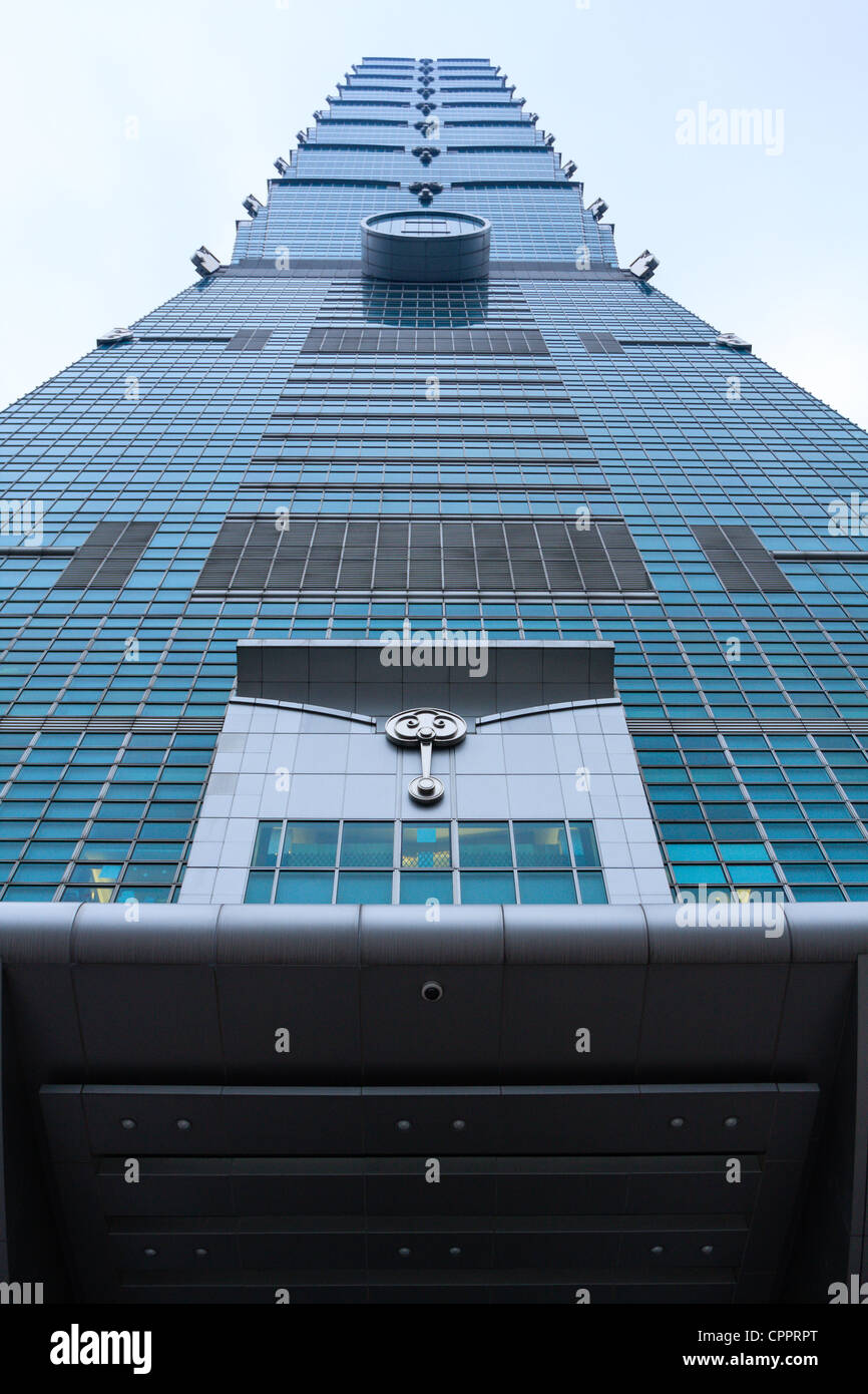 Taipei 101, a landmark supertall skyscraper in Xinyi District, low ...