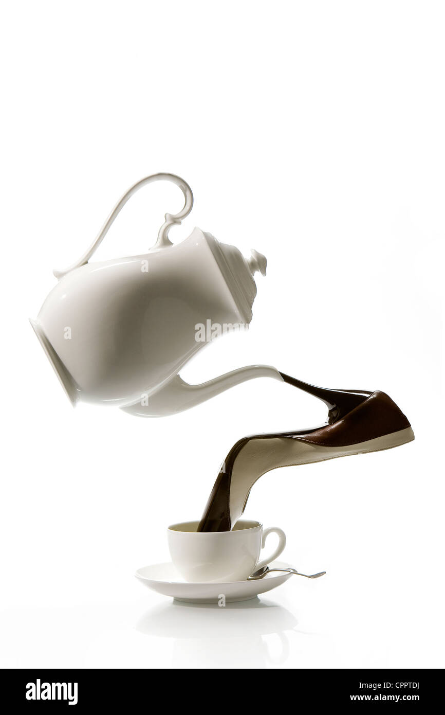 Heels and coffee Stock Photo - Alamy