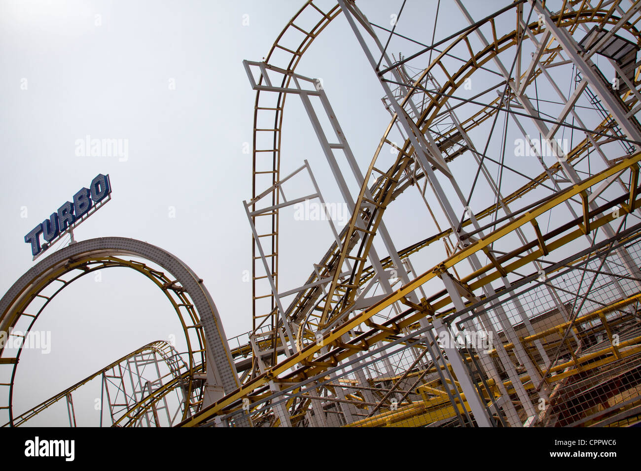 Turbo Rollercoaster on Brighton Pier in East Sussex - UK Stock Photo ...