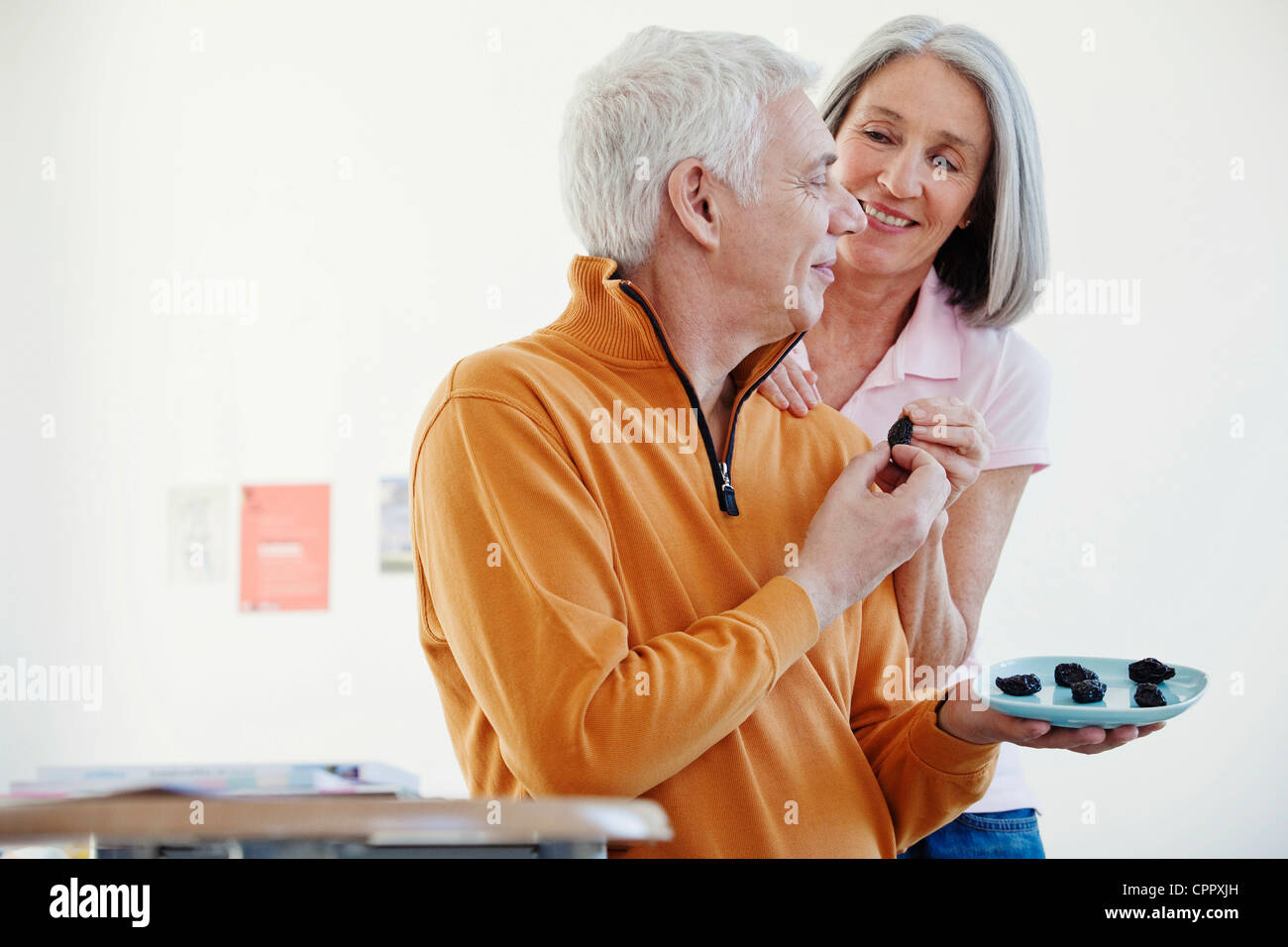 ELDERLY PERSON EATING Stock Photo - Alamy
