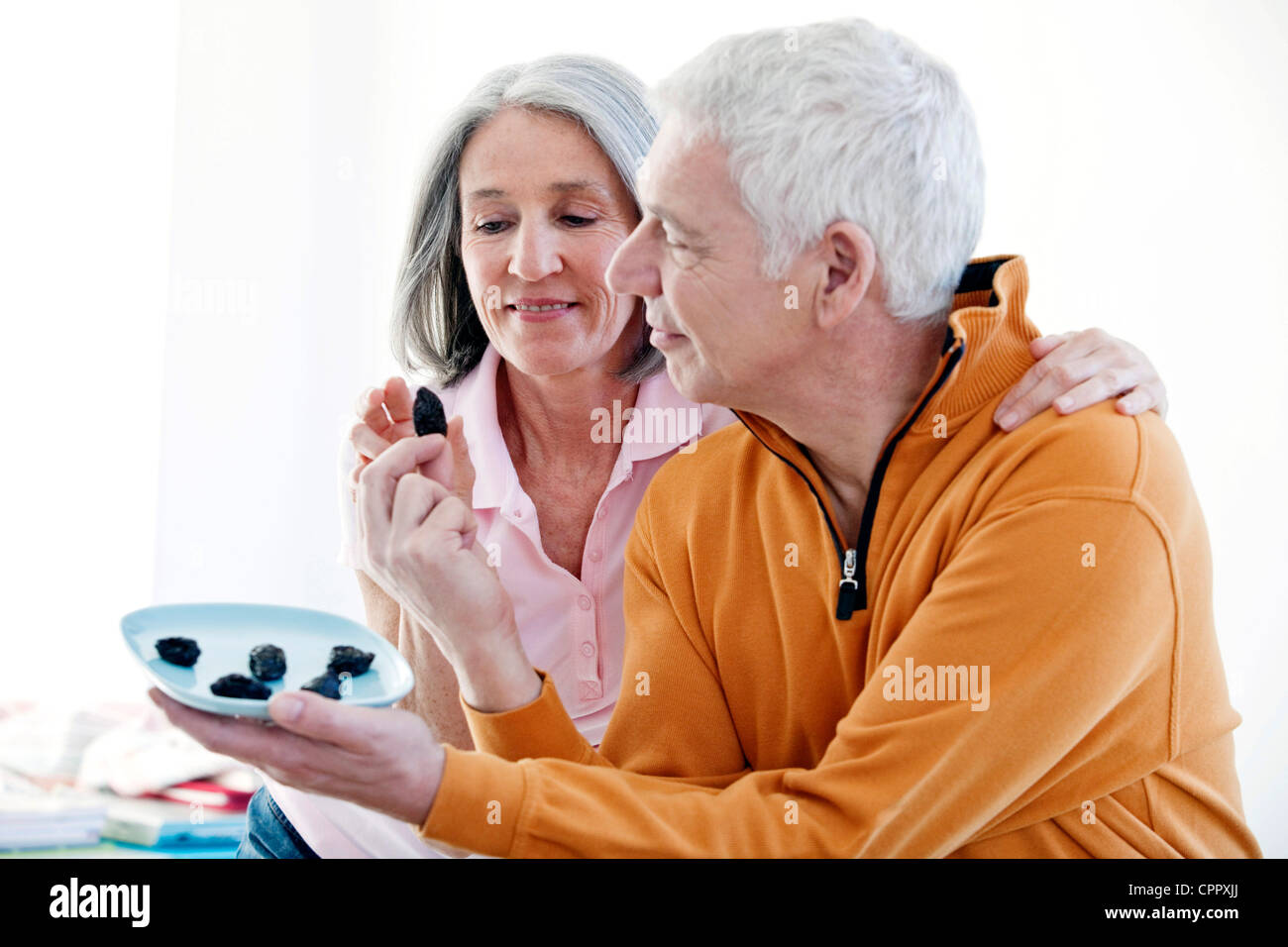 ELDERLY PERSON EATING Stock Photo - Alamy