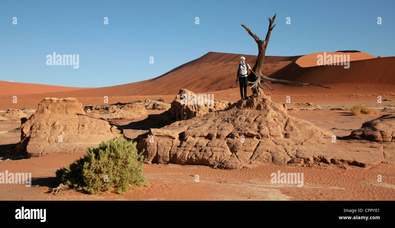 Hidden Vlei, off to the right of Dead Vlei as you go in Stock Photo - Alamy