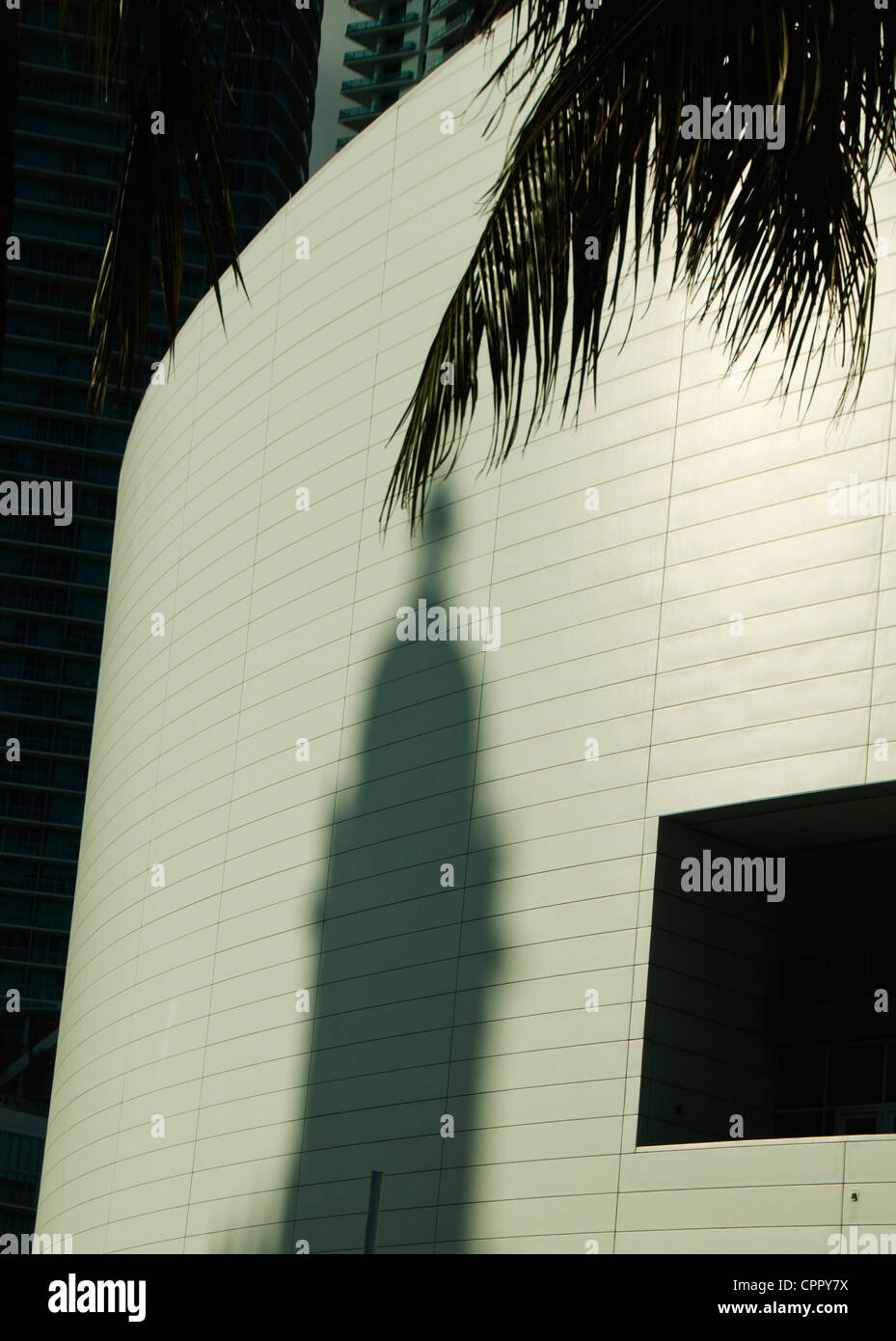 Tower's shadow on wall Stock Photo - Alamy