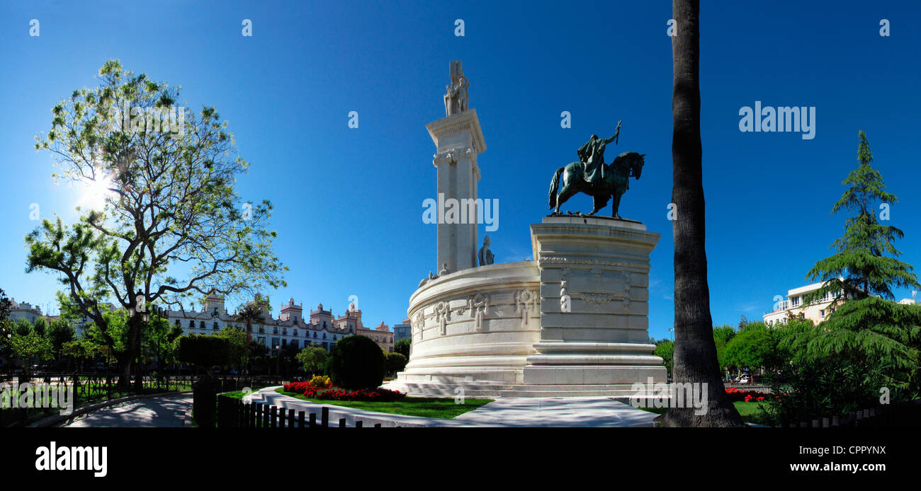 Spain Andalusia Cadiz Plaza de Espana park Stock Photo - Alamy