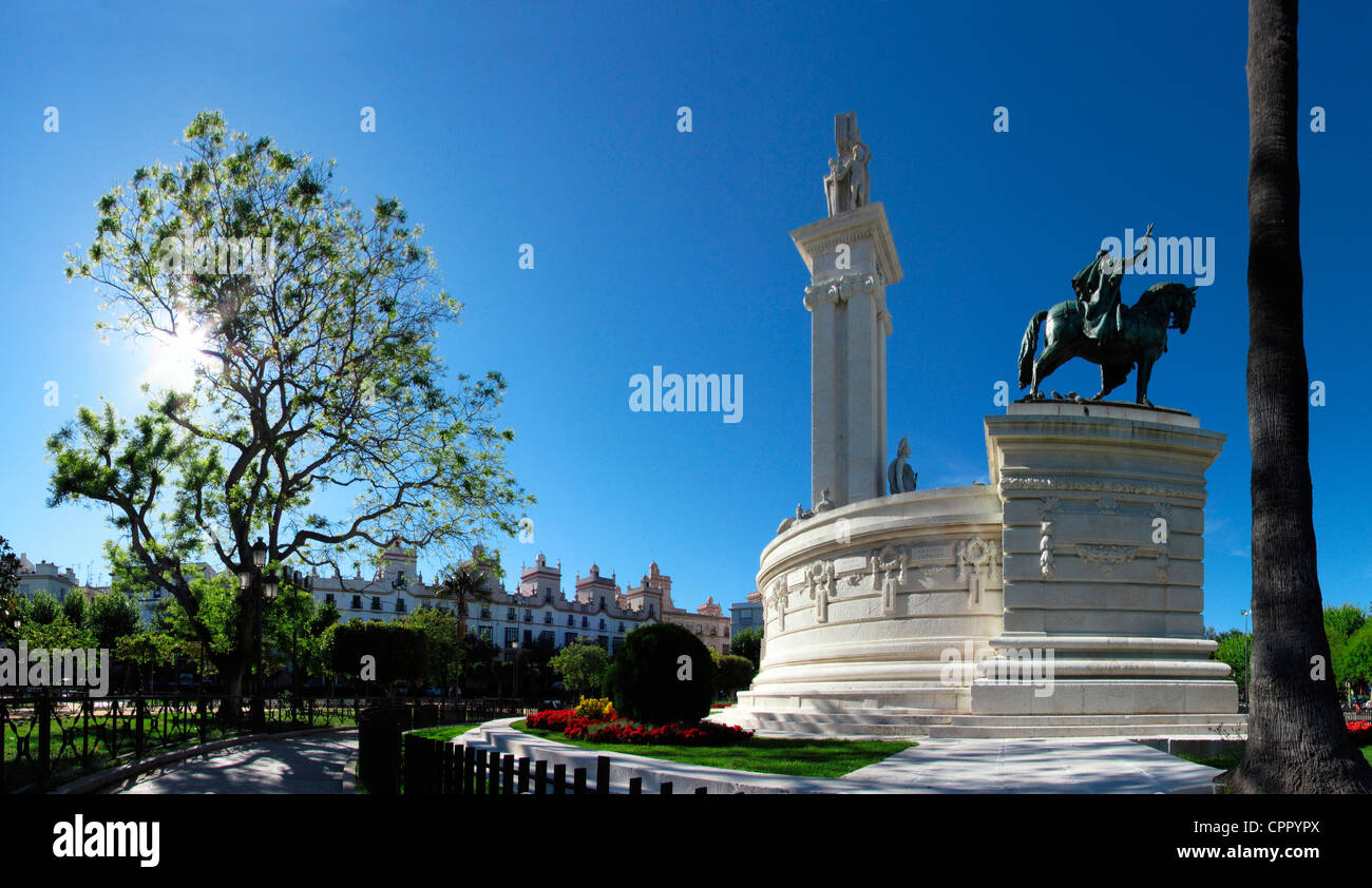 Spain Andalusia Cadiz Plaza de Espana park Stock Photo - Alamy
