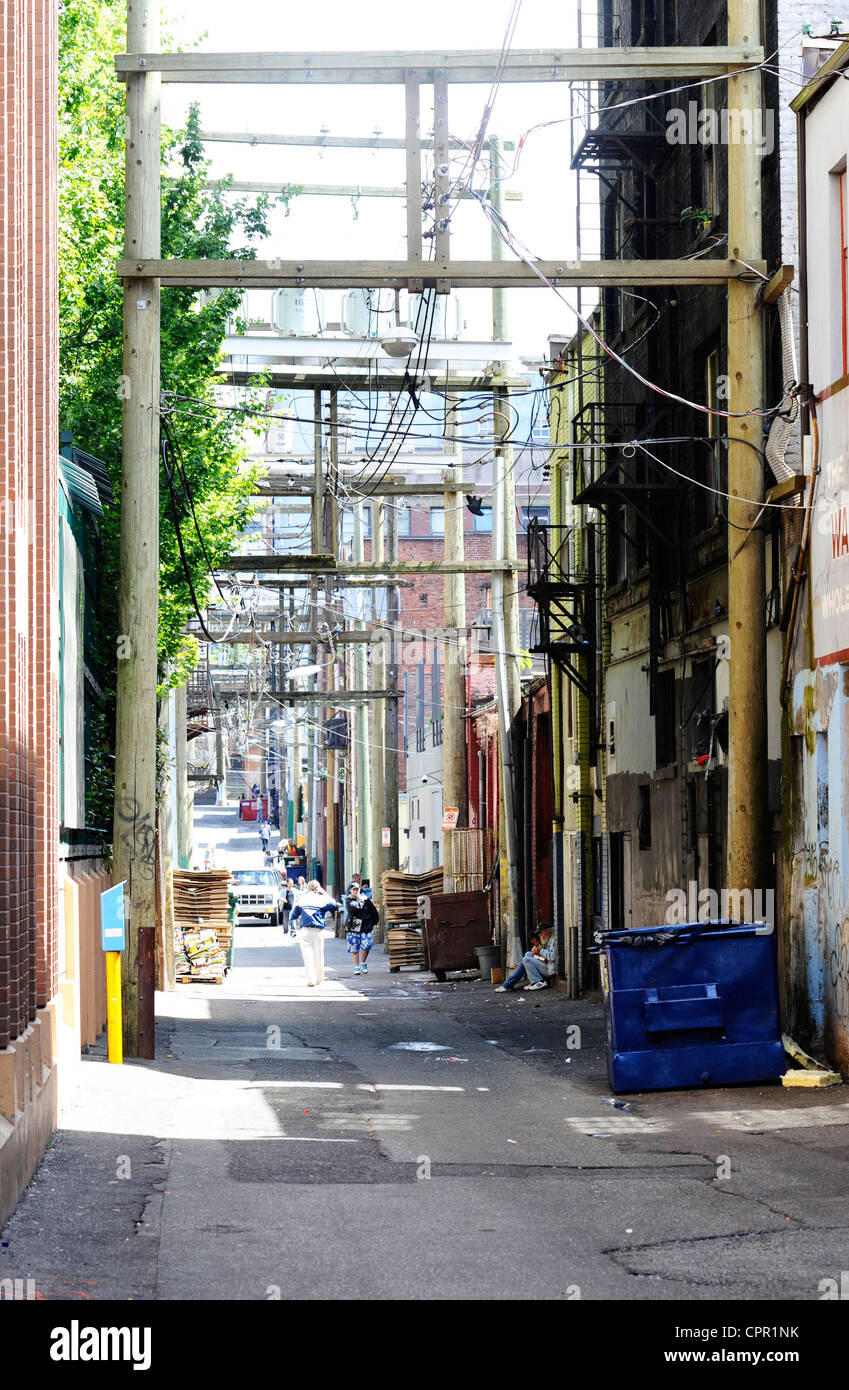 A back alley in downtown Vancouver Stock Photo - Alamy