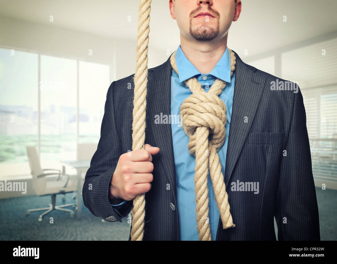 man with loop in modern office Stock Photo - Alamy