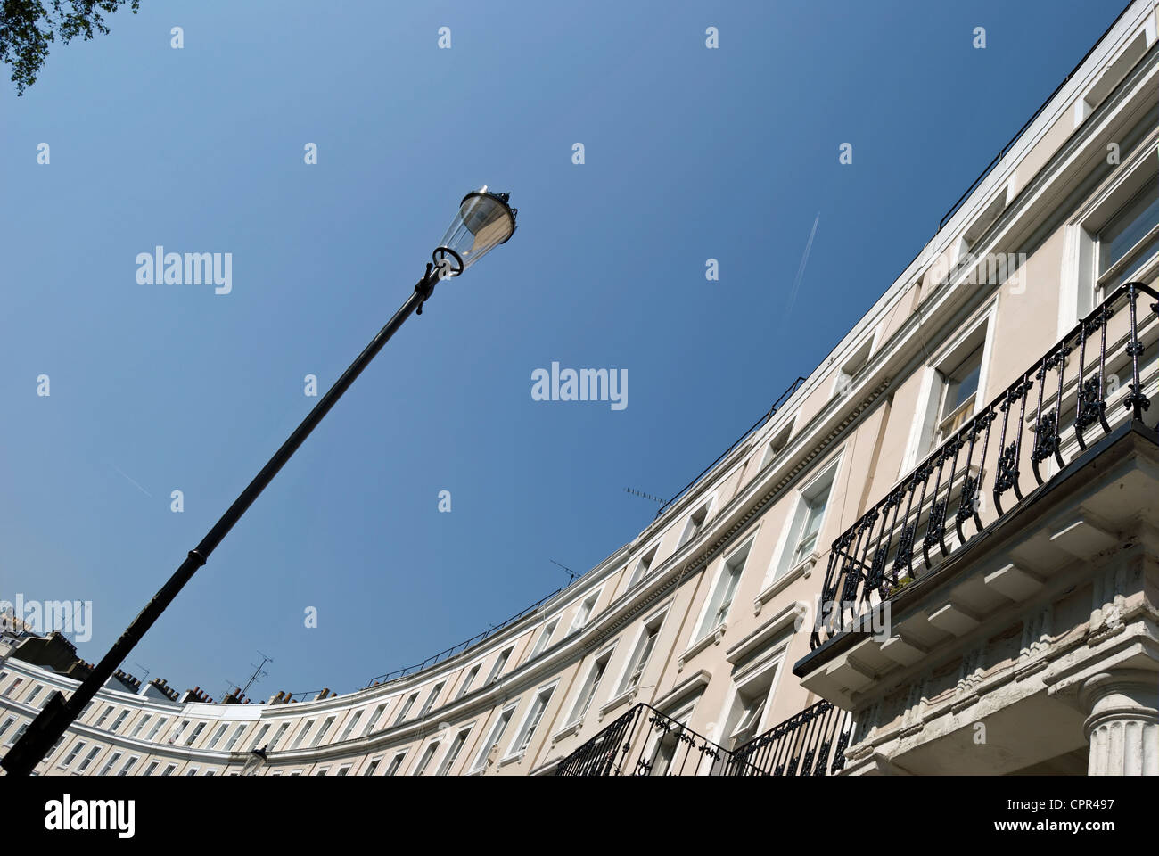 stuccoed 1840s terraced houses forming part of royal crescent, designed ...