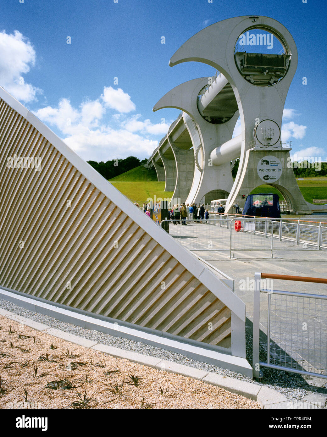 Falkirk Wheel Millennium civil engineering project Scotland Stock Photo ...
