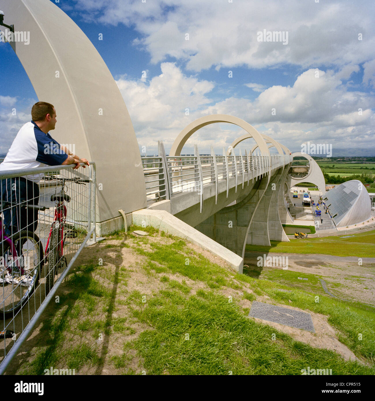 Falkirk Wheel Millennium civil engineering project Scotland Stock Photo ...