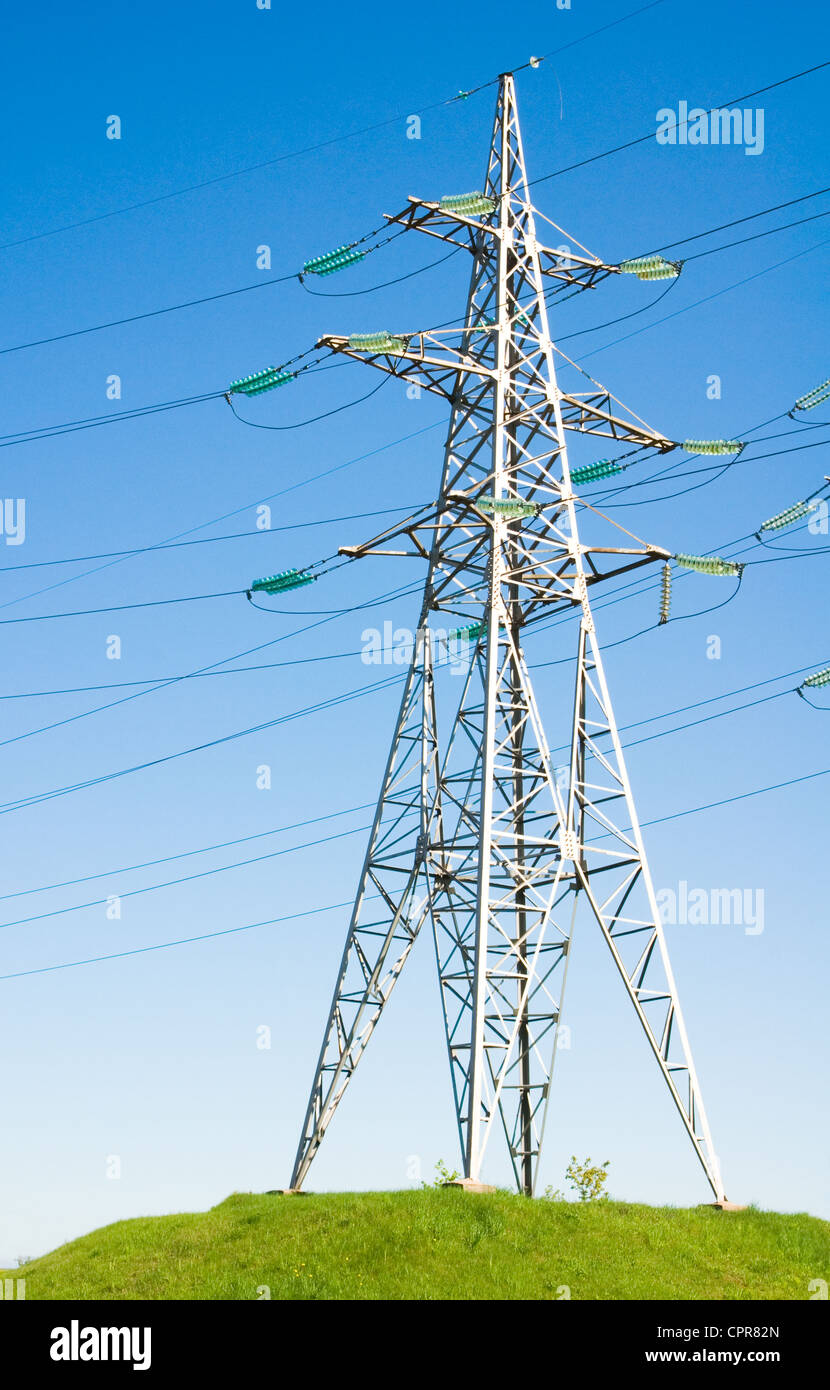 power transmission line tower Stock Photo - Alamy