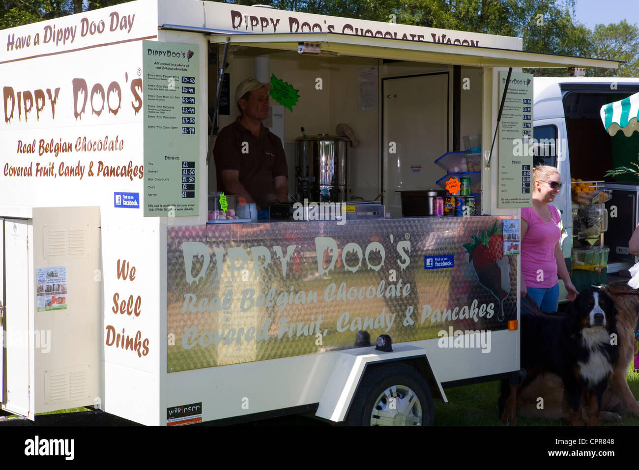 chocolate waffles stall at Chipping steam & Country Fair 2012 Stock ...