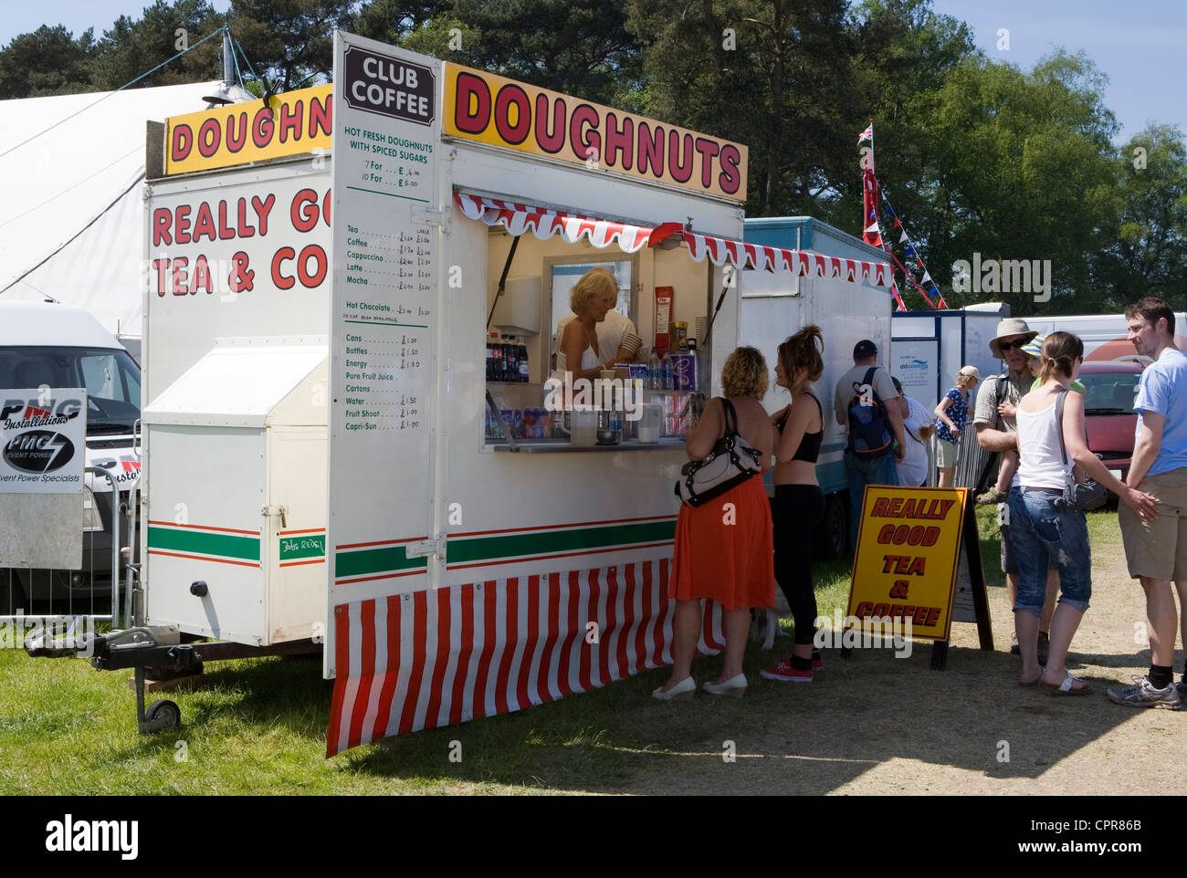 Catring Trailer selling Doughnuts, a stall at Chipping steam & Country ...