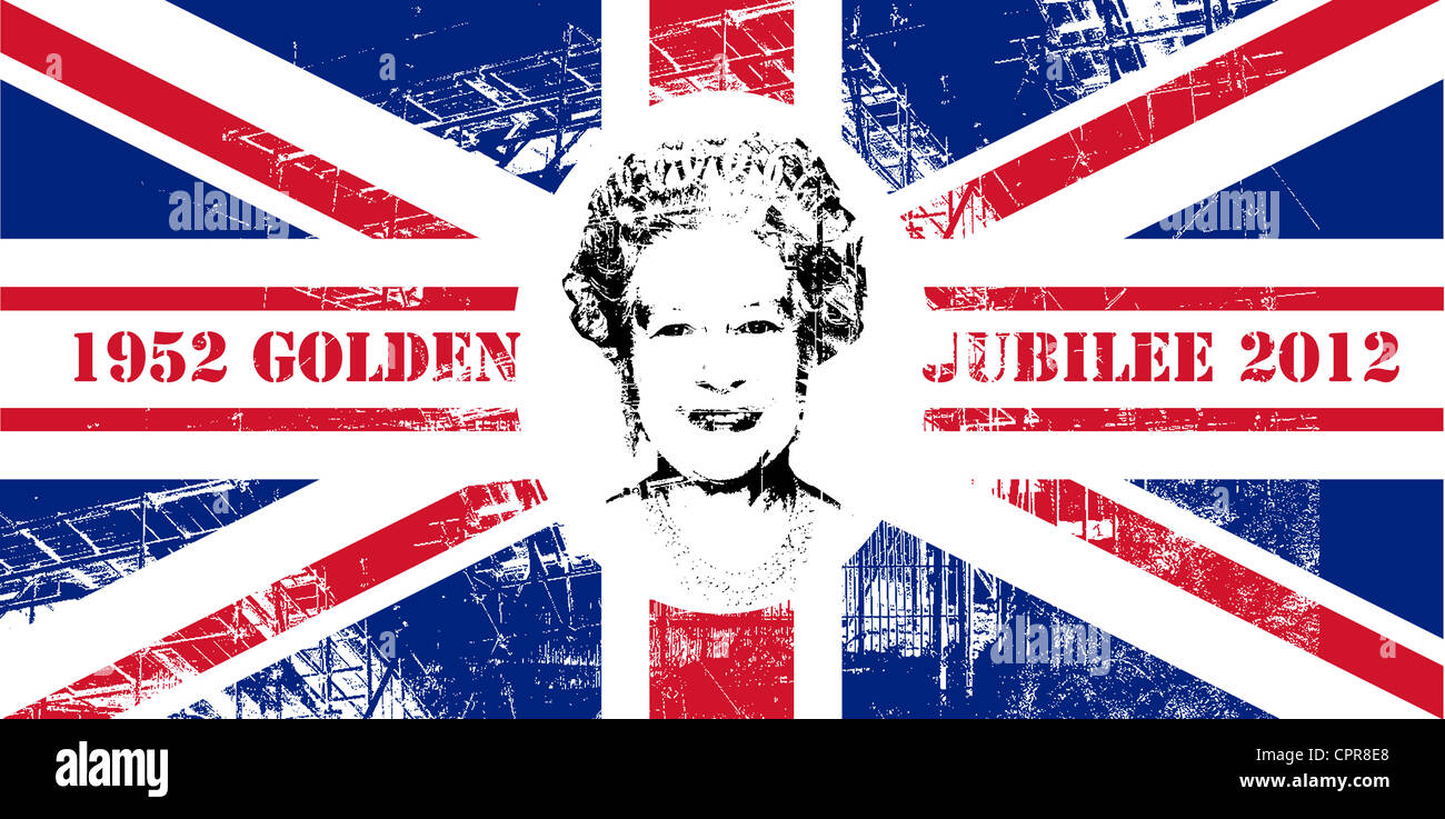 Diamond Jubilee Union Jack flag to celebrate Queen Elizabeth II with 60 ...