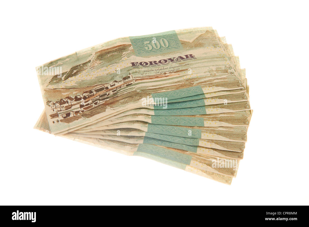 500 notes from Faroe Islands isolated on white background Stock Photo ...