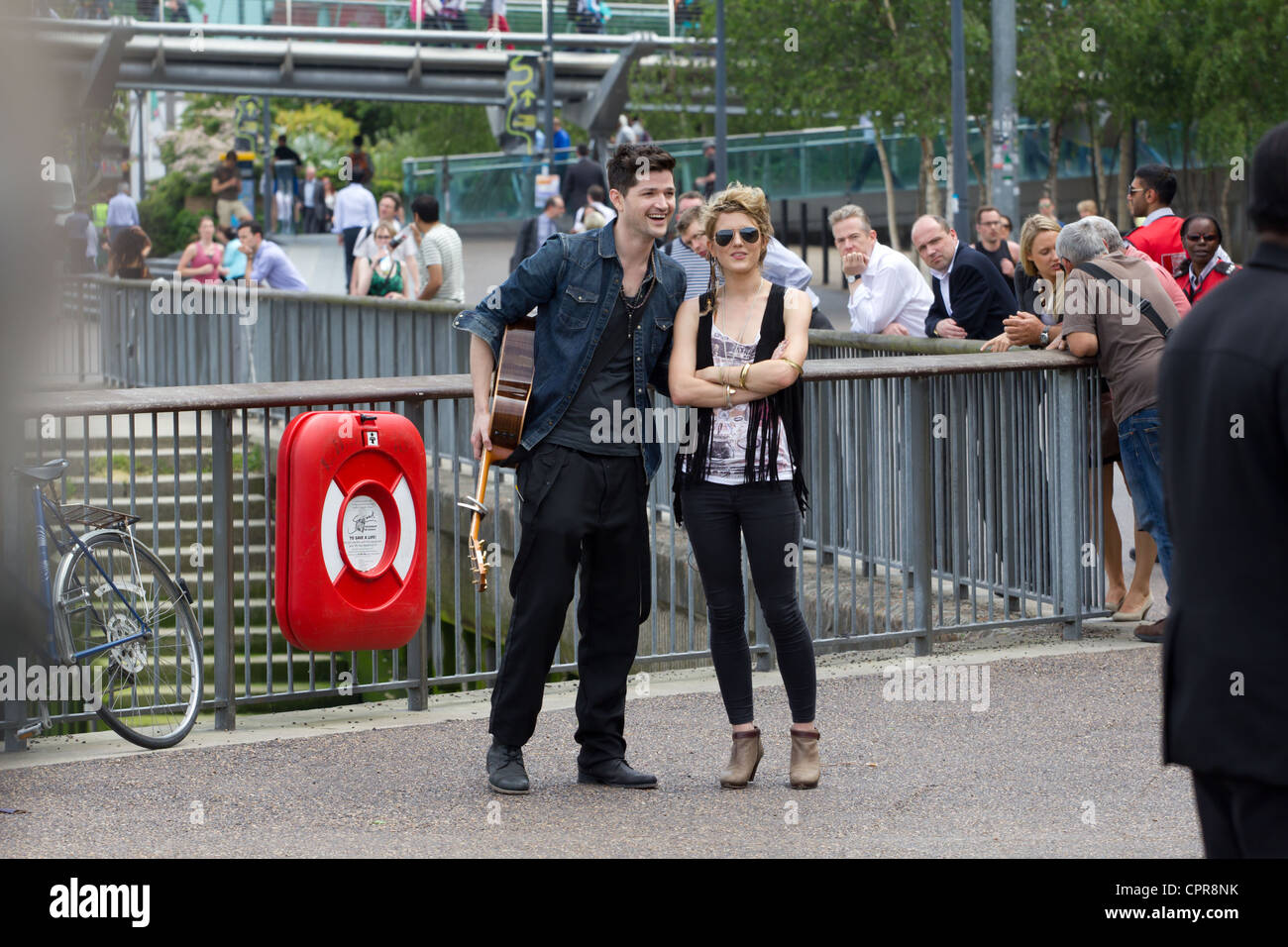 Danny O'Donaghue of The Script and Bo Bruce from the The Voice UK Busk ...