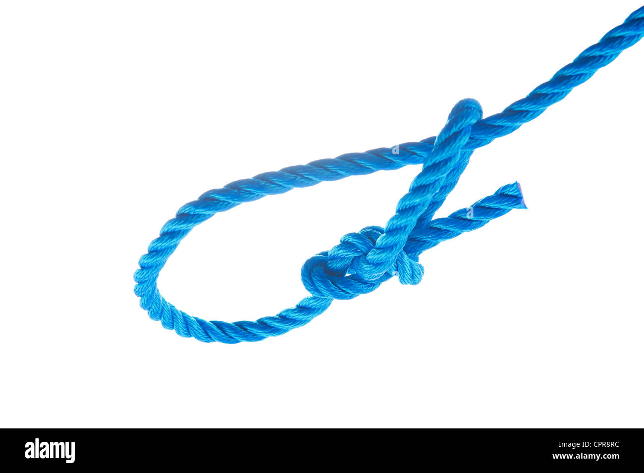 Running bowline isolated on white background Stock Photo - Alamy