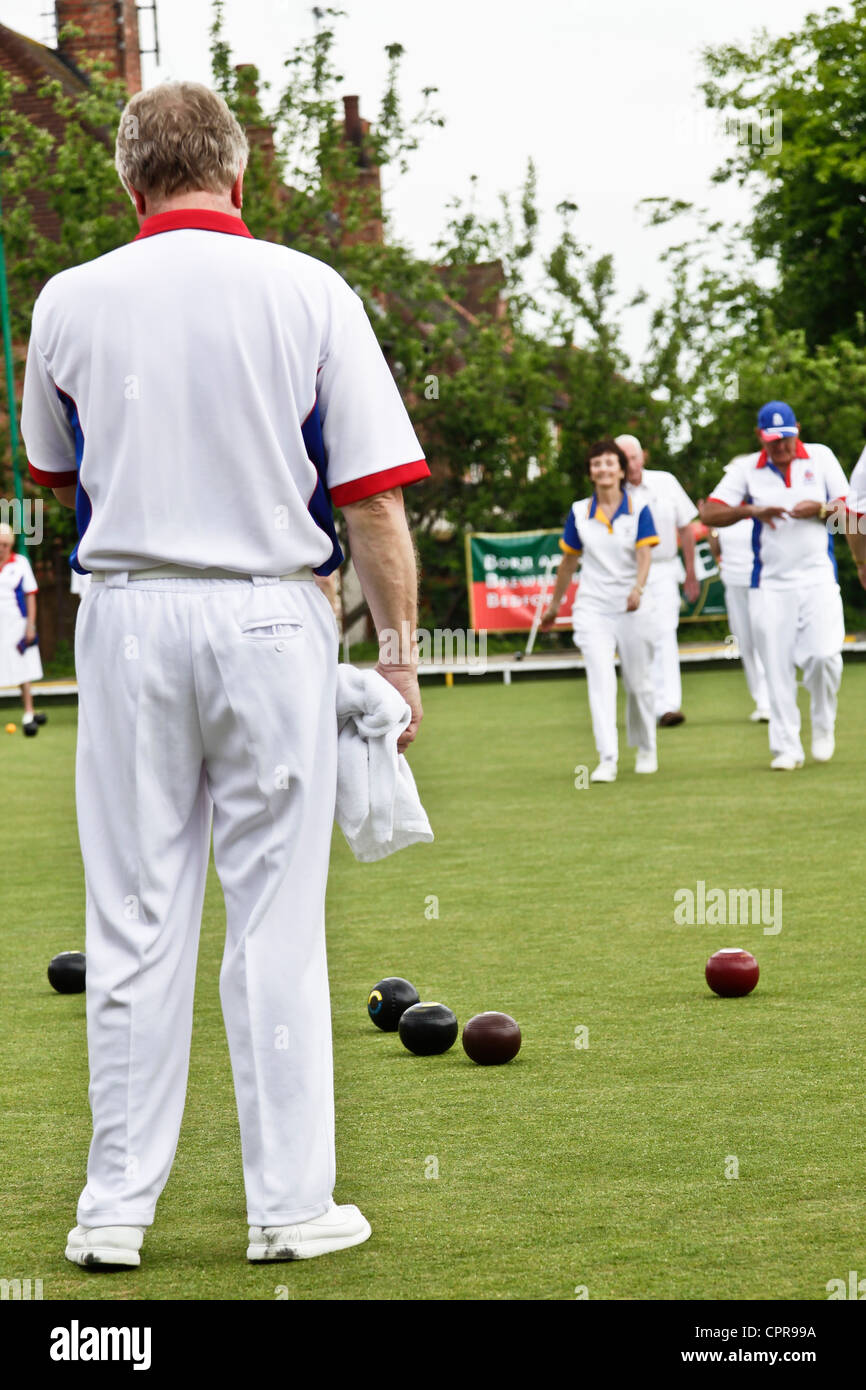 Elderly People Playing Bowls High Resolution Stock Photography and ...