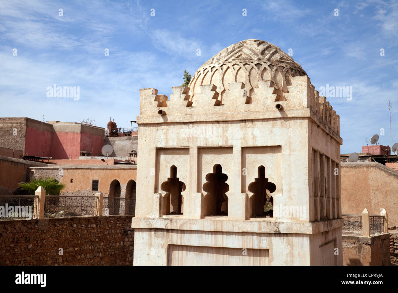 The ancient 12th century Almoravid Koubba building, Marrakech Morocco ...
