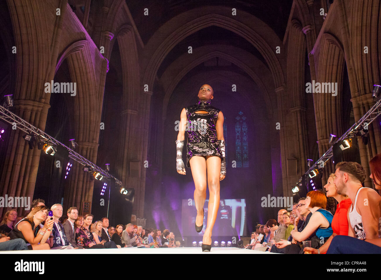 Fashion model on runway as part of The Brighton Frocks Show, Brighton ...