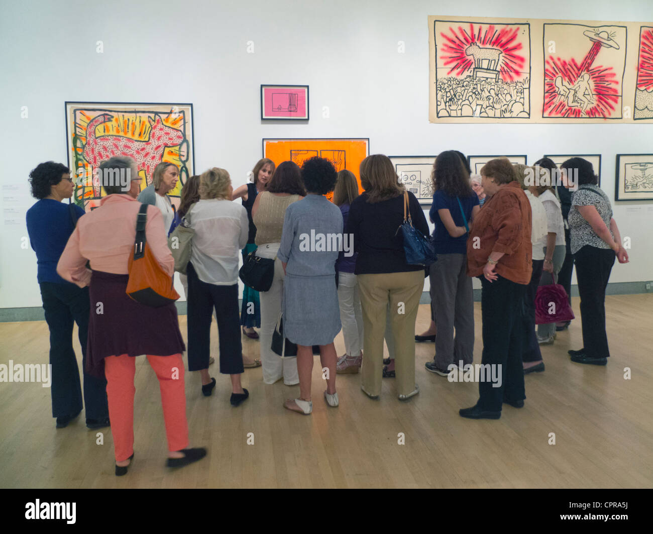 Keith Haring exhibition at the Brooklyn Museum Stock Photo - Alamy