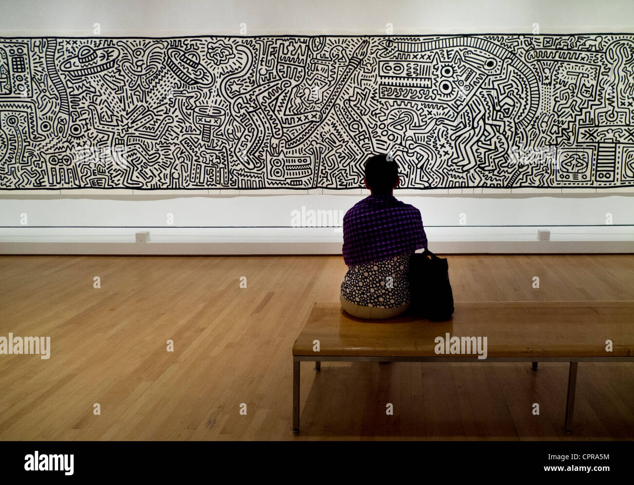 Keith Haring exhibition at the Brooklyn Museum Stock Photo - Alamy