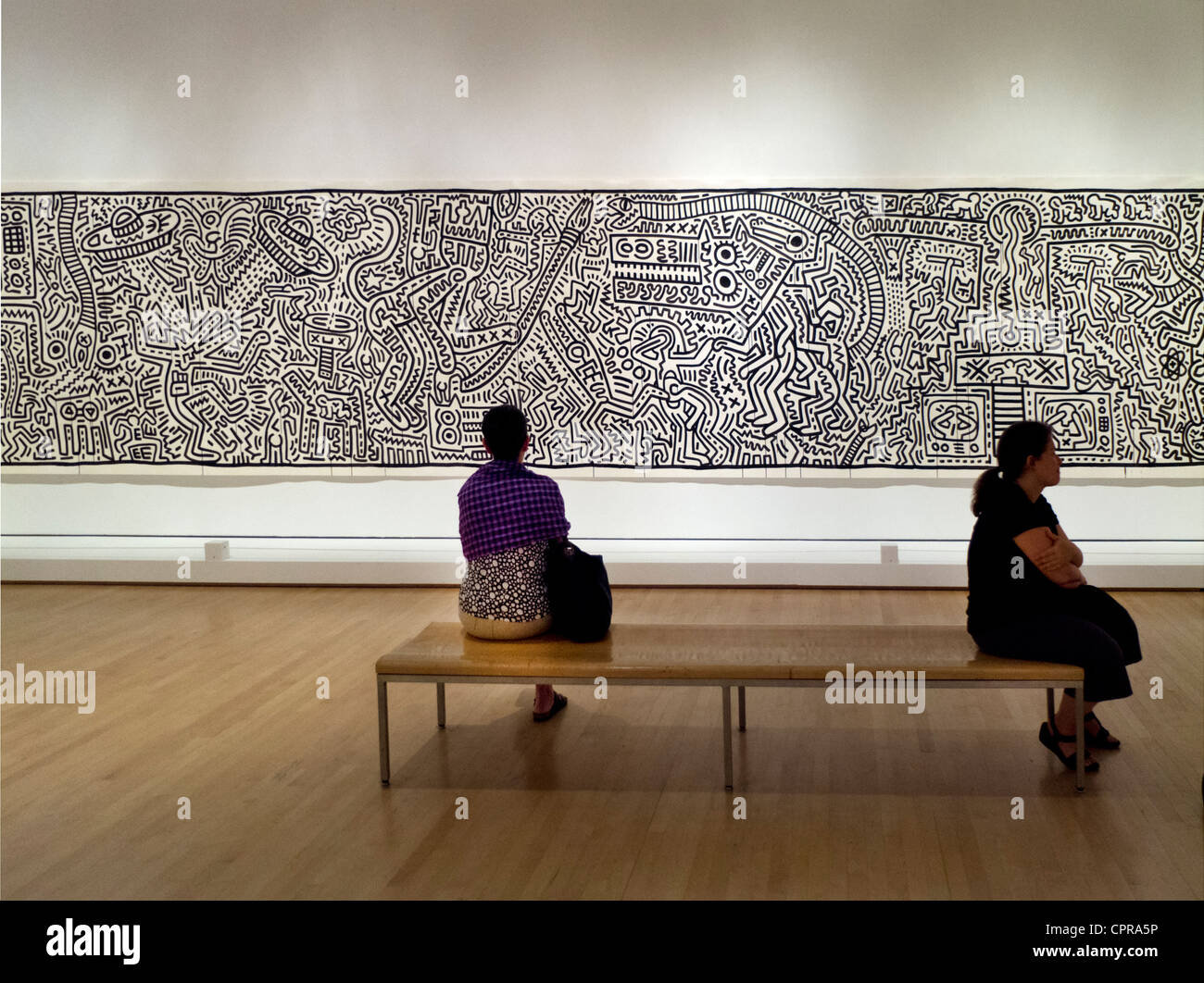 Keith Haring exhibition at the Brooklyn Museum Stock Photo - Alamy