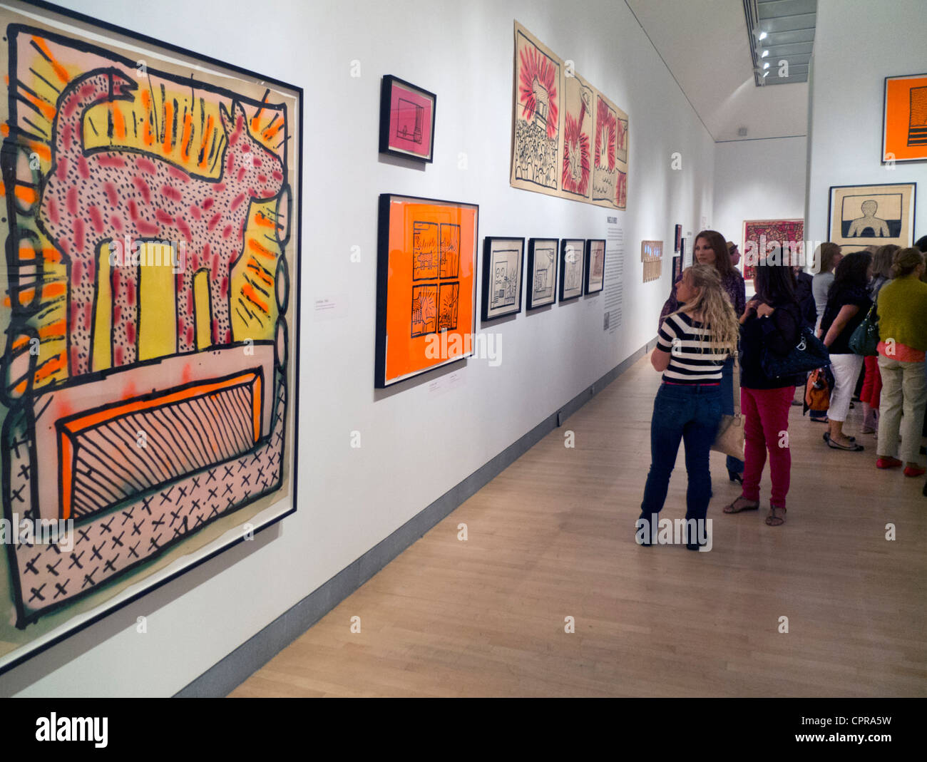 Keith Haring exhibition at the Brooklyn Museum Stock Photo - Alamy