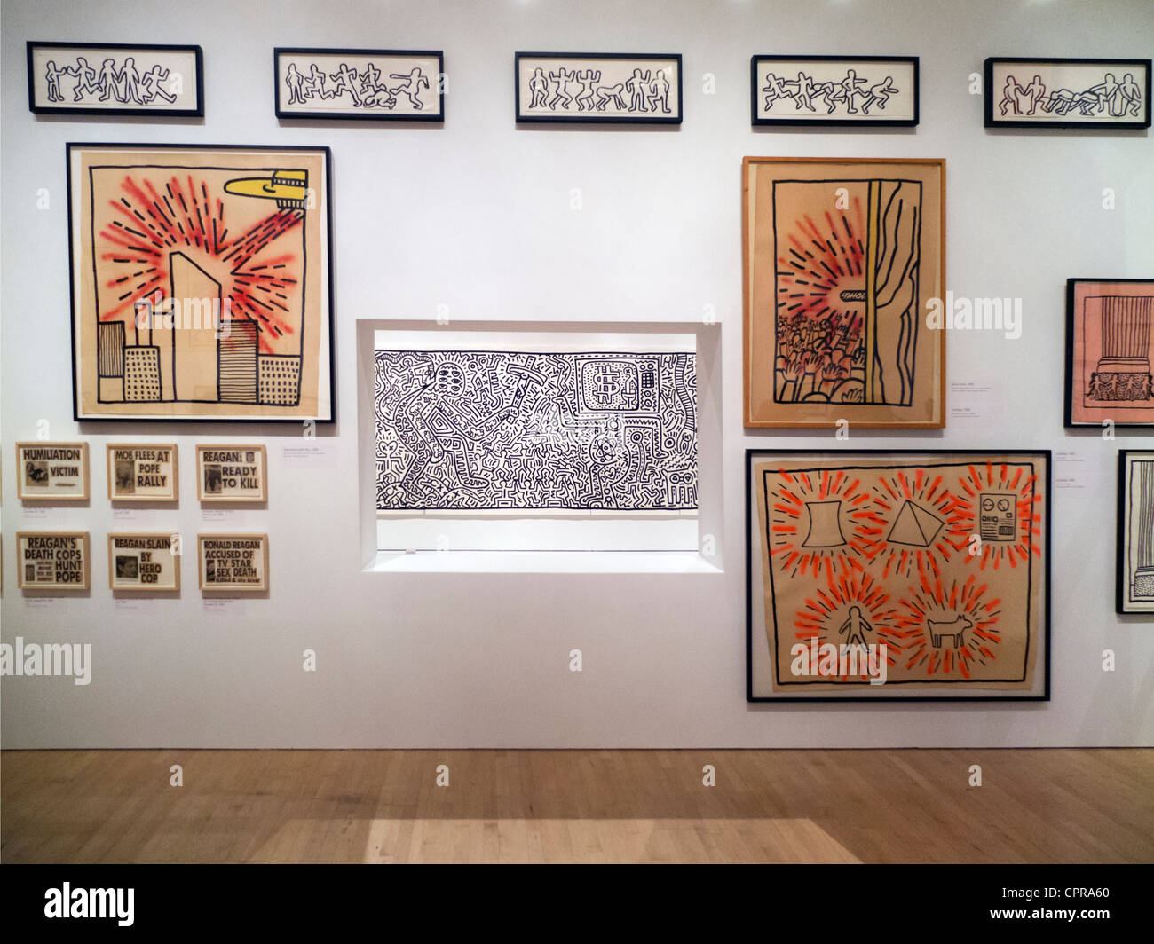 Keith Haring exhibition at the Brooklyn Museum Stock Photo - Alamy