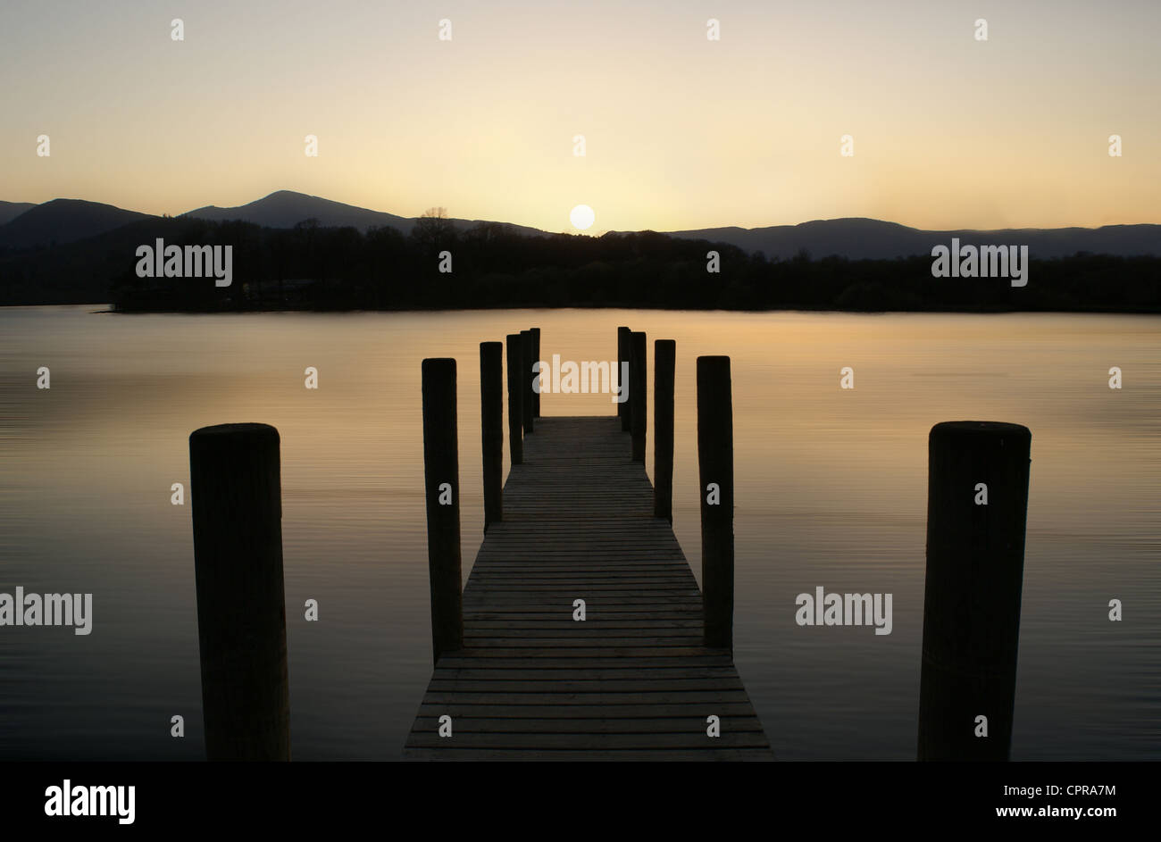 Sunset in Lake District National Park Stock Photo - Alamy