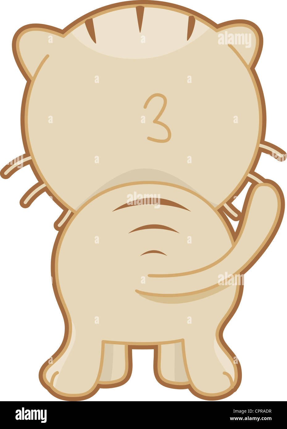 Illustration Featuring the Back of a Cat Stock Photo - Alamy