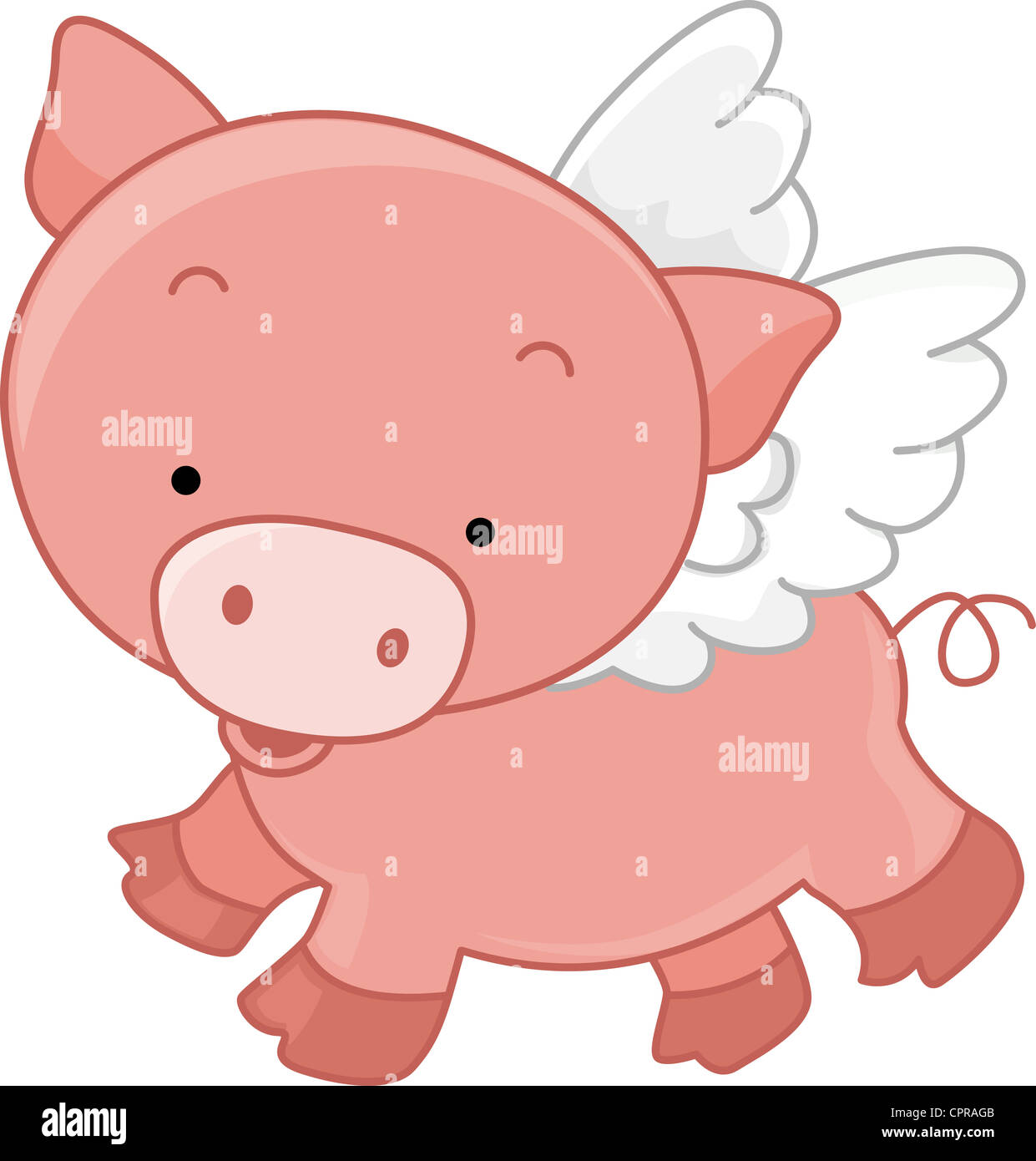 Illustration of a Winged Pig Stock Photo - Alamy