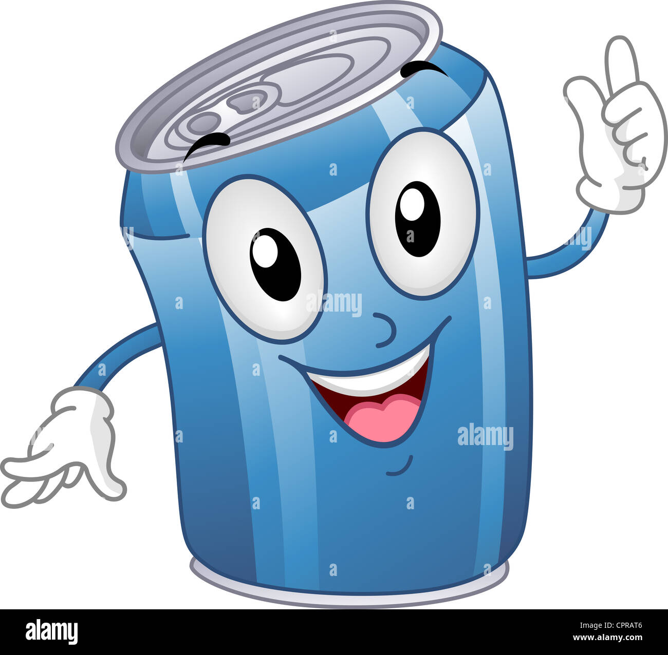 Cartoon Soda Can With Face