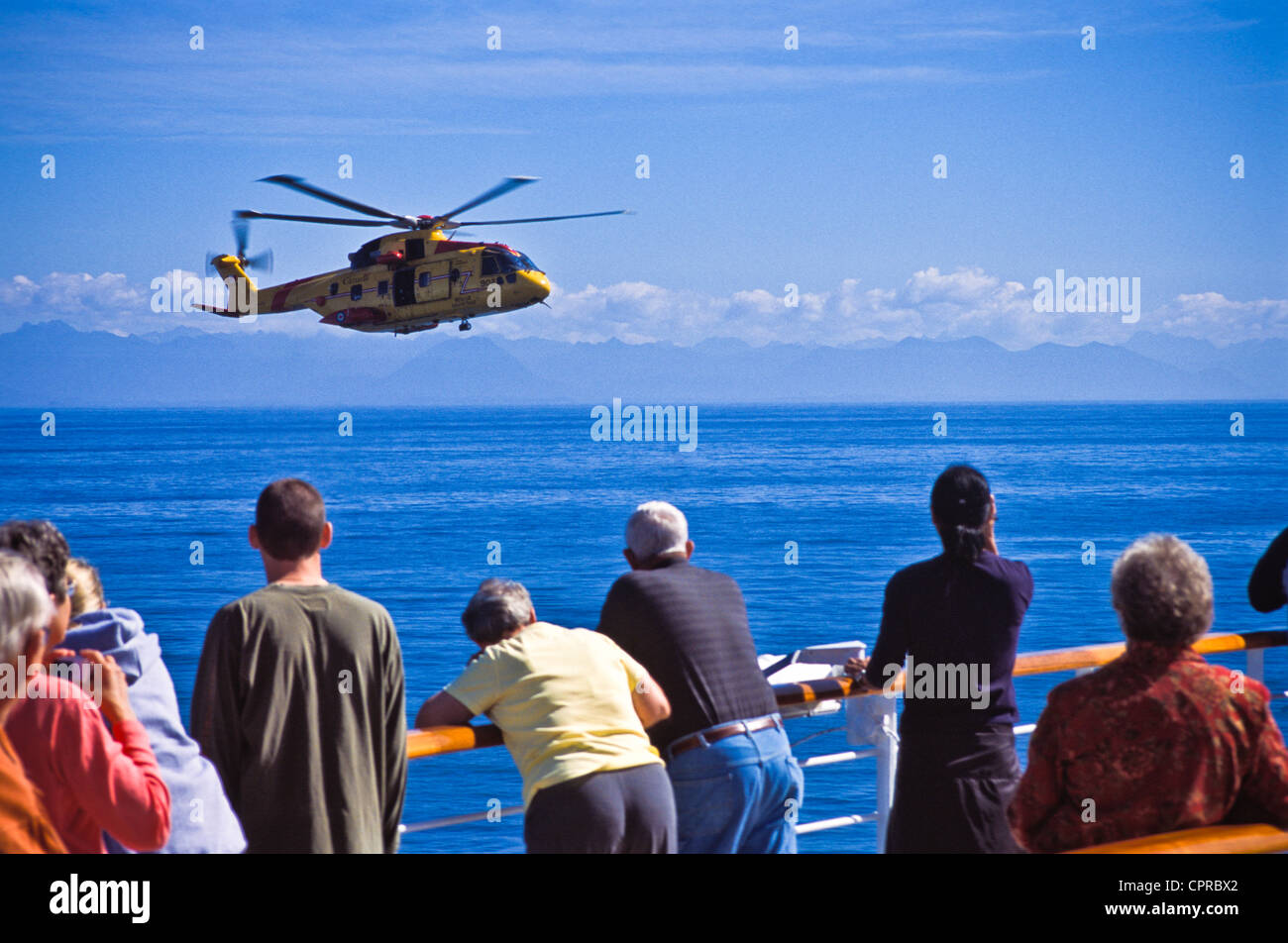 Lifeline emergency Canadian helicopter transporting patient to hospital ...