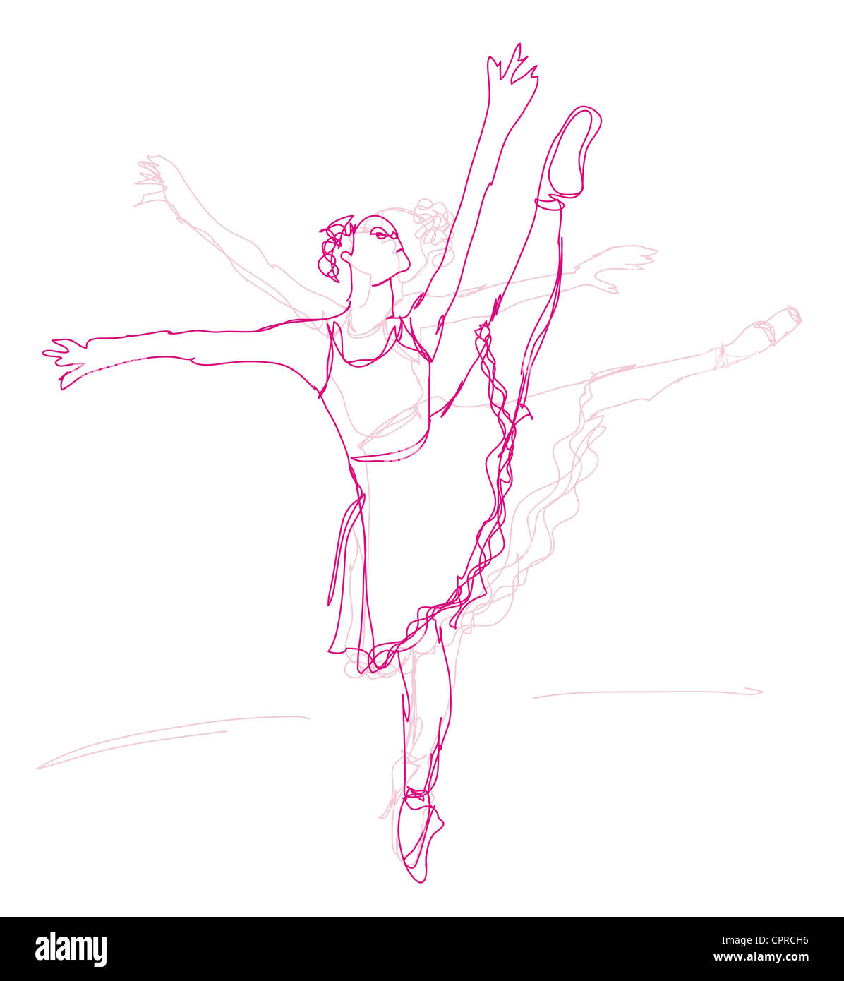 Ballerina in motion. Pink Stock Photo - Alamy