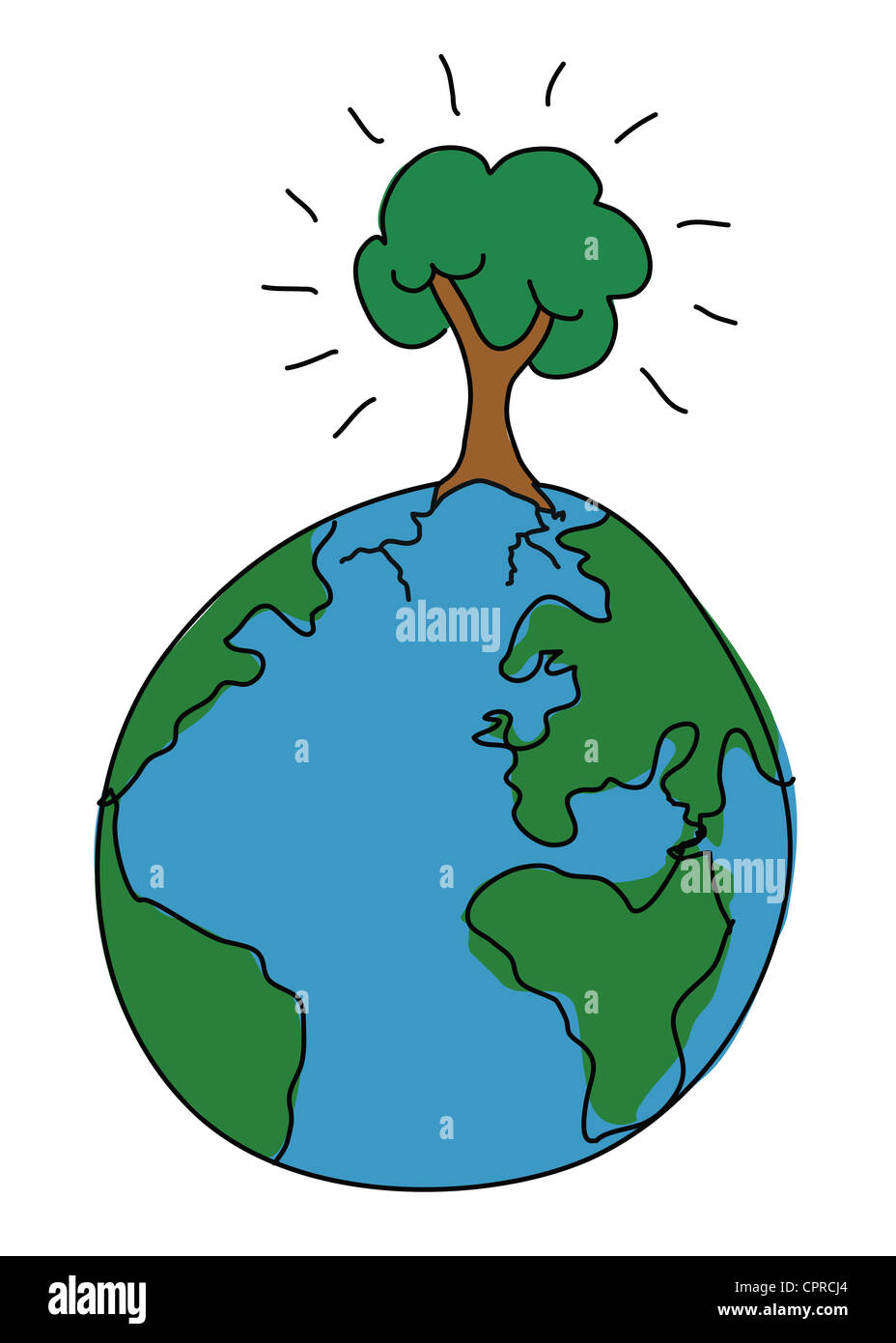 A large tree growing on top of the earth. Environment Stock Photo - Alamy