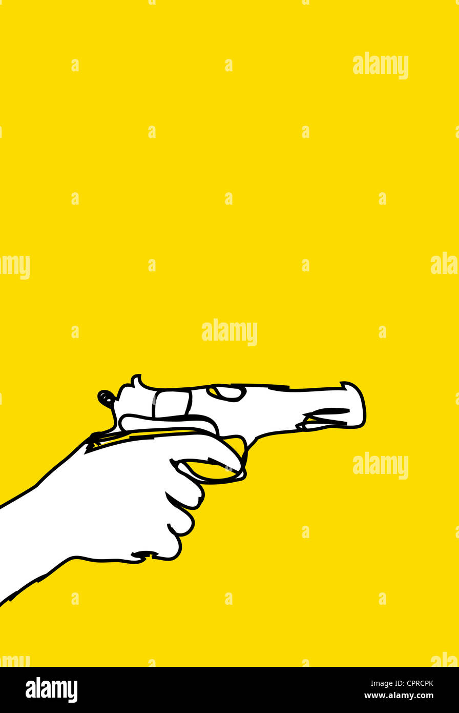 Hand and gun Stock Photo - Alamy