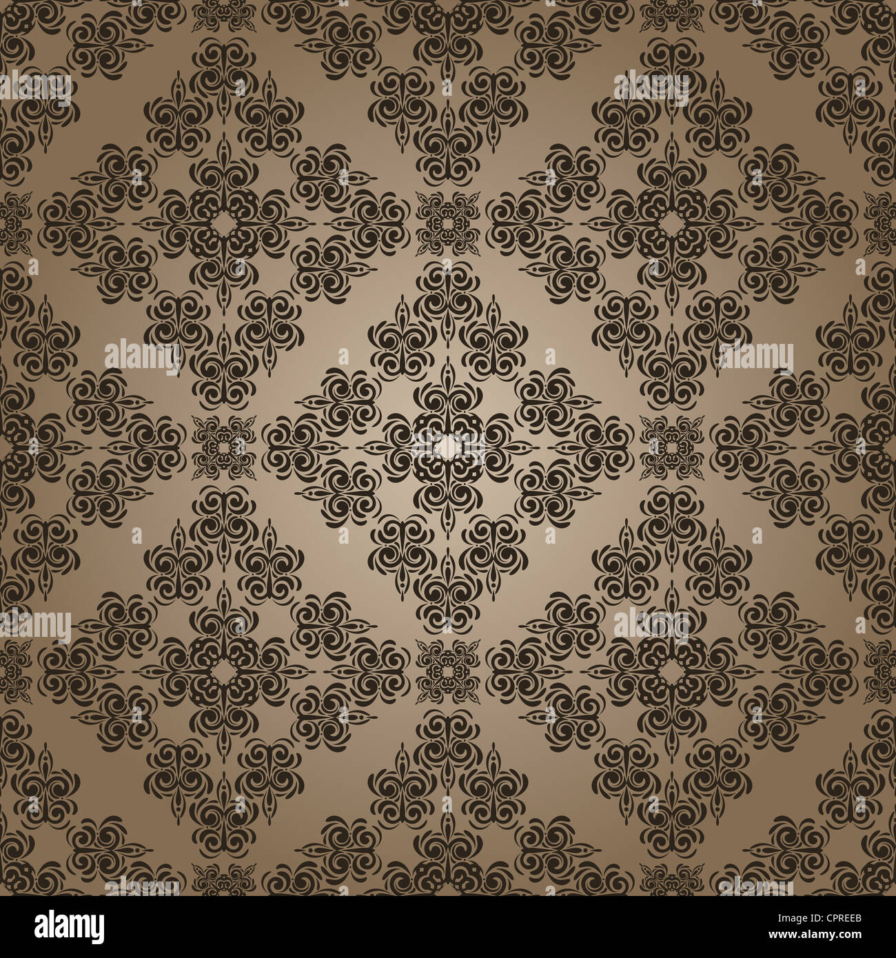 vector seamless vintage retro pattern Stock Photo - Alamy