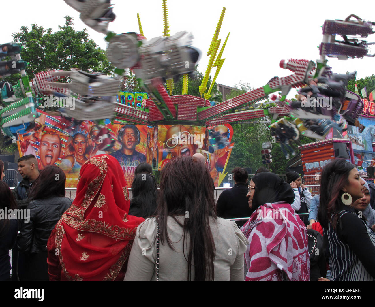 Bengali New Year Mela celebrations in funfair in east London, UK Stock ...